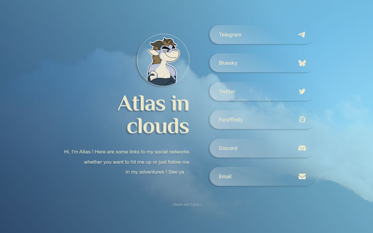 Atlas in clouds